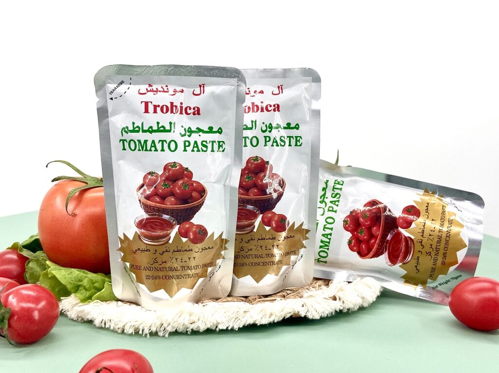 Stand pouch tomato paste 70g Brix:22-24% 100% tomato - Tomato Paste ...