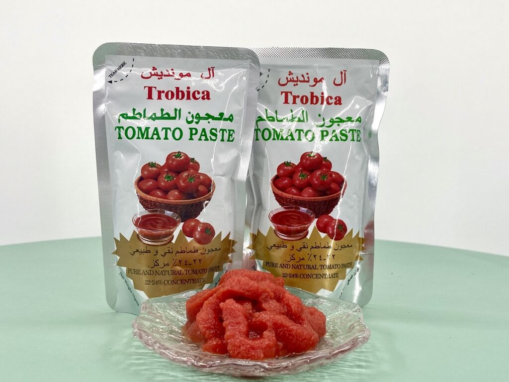 Stand pouch tomato paste 70g Brix:22-24% 100% tomato - Tomato Paste ...