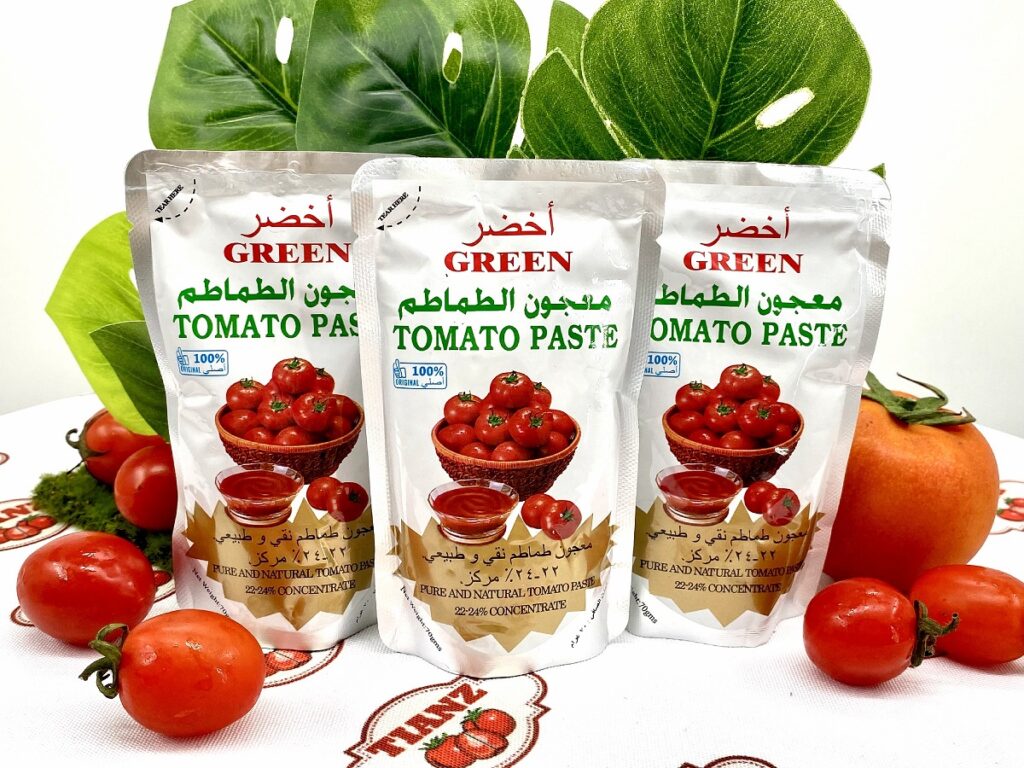 Stand pouch tomato paste 70g Concentration 22-24% Customize your brand ...